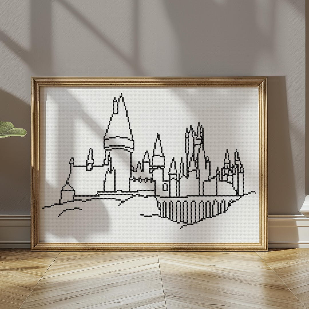 A4 Hogwarts Castle Cross-stitch Pattern | Magical Harry Potter Art PDF ...