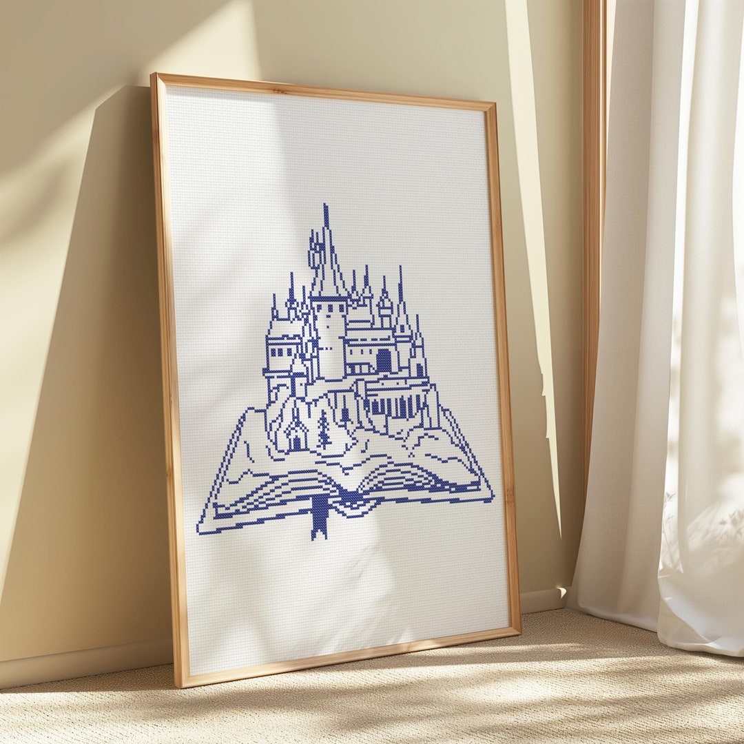 A3 Hogwarts Castle in a Book A3 Cross-stitch Pattern Modern Wall Art - Etsy