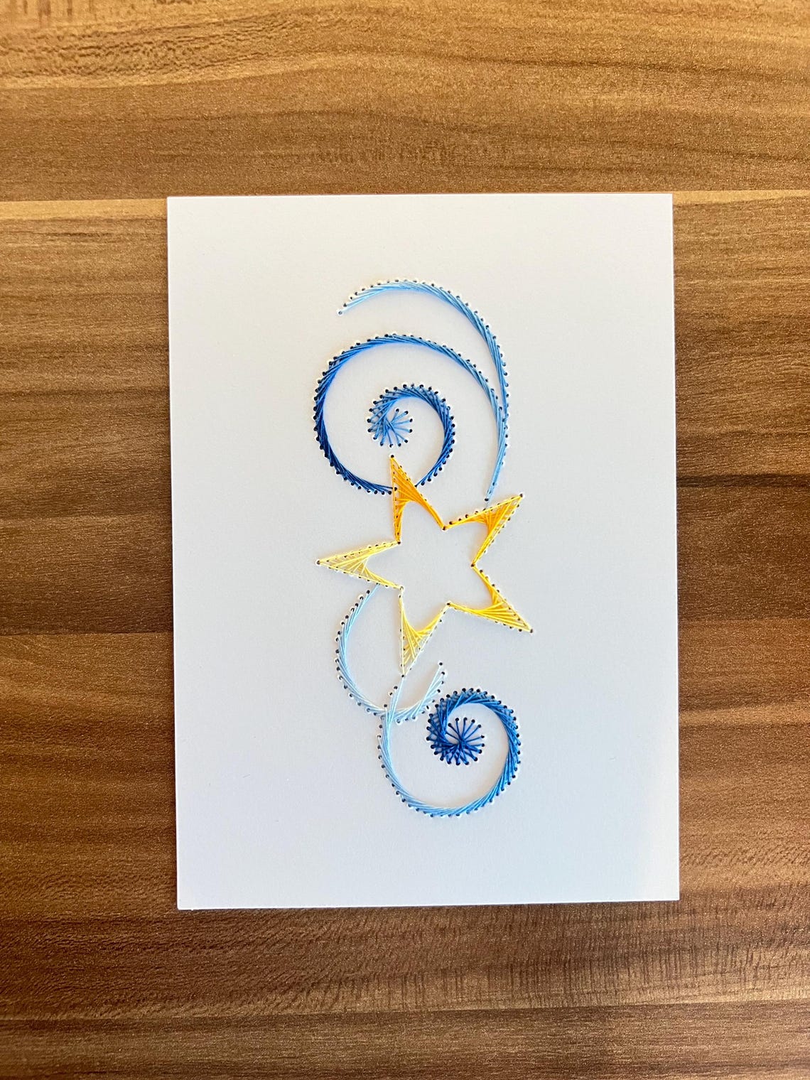 Hand Stitched Shooting Star Card – Modern Greeting – Birthday, Sympathy ...
