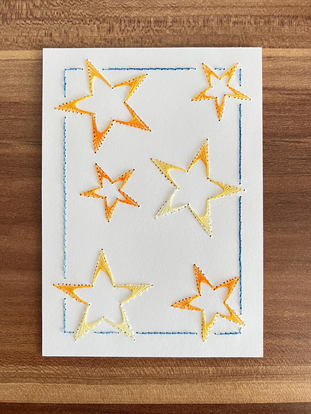 Hand Stitched Shooting Star Card – Modern Greeting – Birthday, Sympathy ...