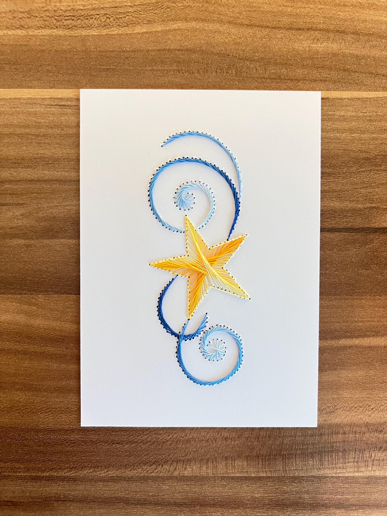 Hand Stitched Shooting Star Card – Modern Greeting – Birthday, Sympathy ...