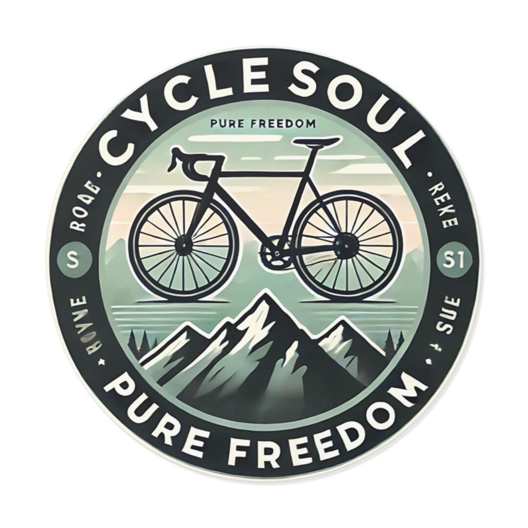 Round Vinyl Stickers - Cyclesouldesign - Bicycle, Cycling, Biking, Bike ...
