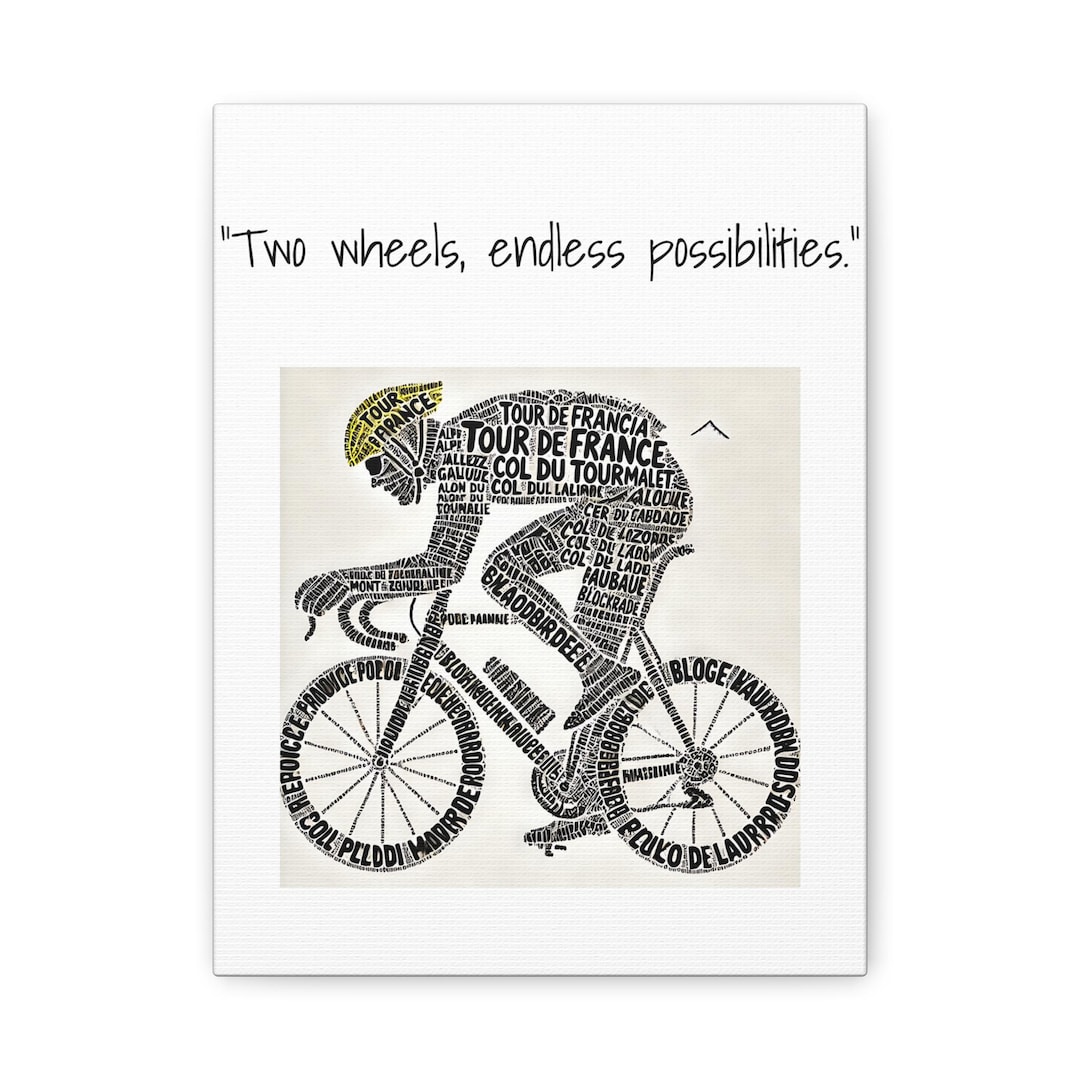 Bike Canvas Gift for Cyclist Canvas Bike Cycling Cyclist Birthday ...