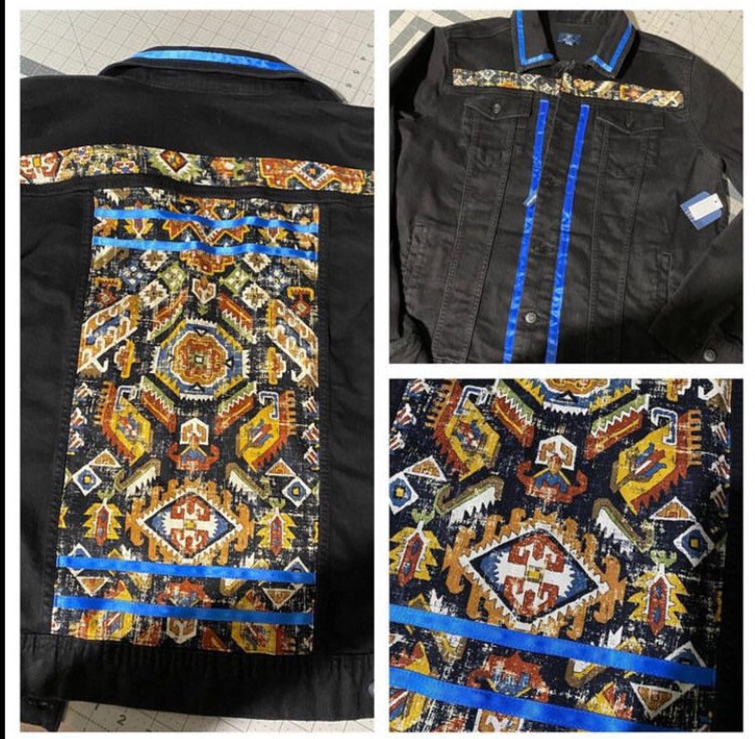 Native American Jean Jacket, NEW - Etsy