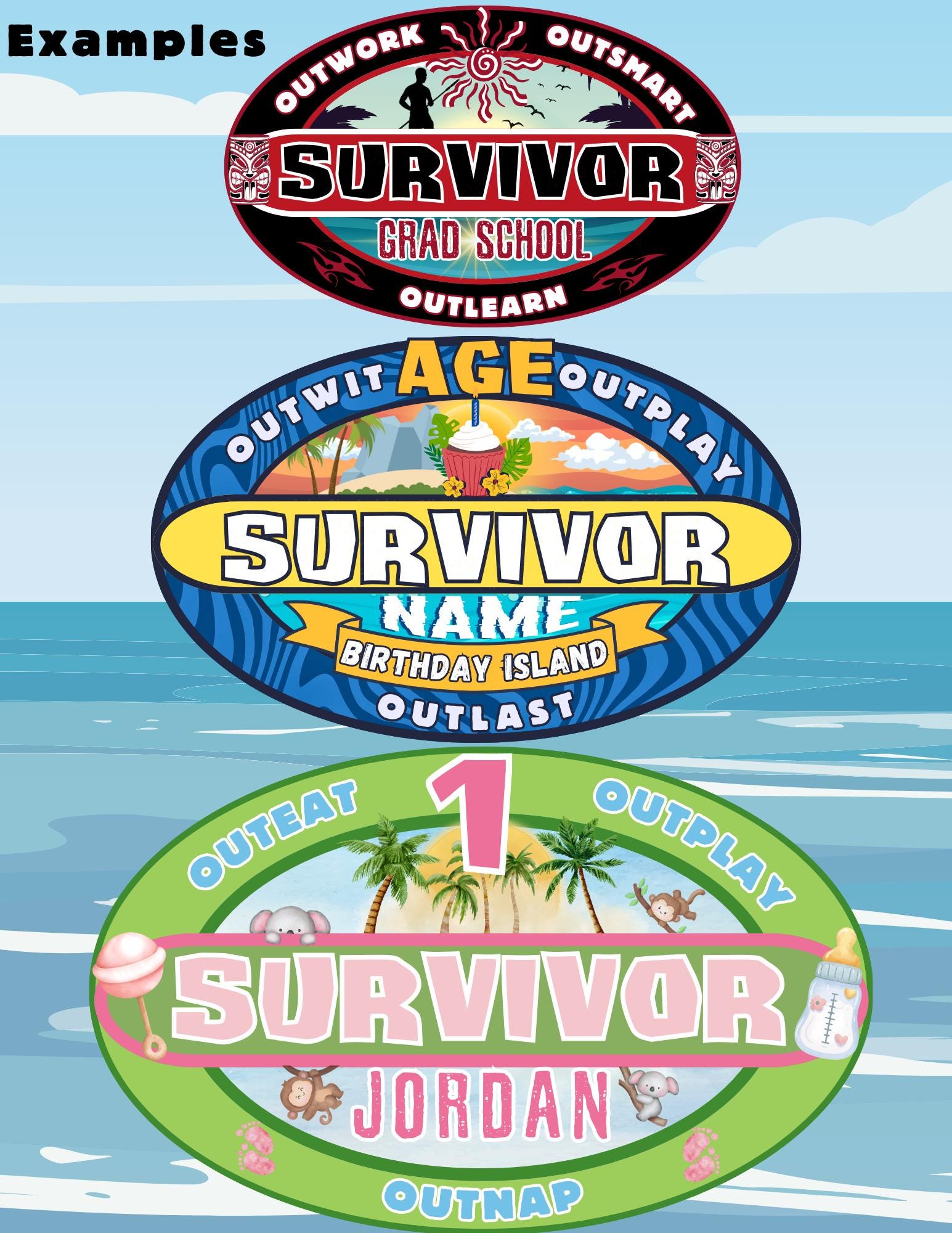DIGITAL DOWNLOAD ONLY - Custom Survivor Logo for Birthdays, Showers ...