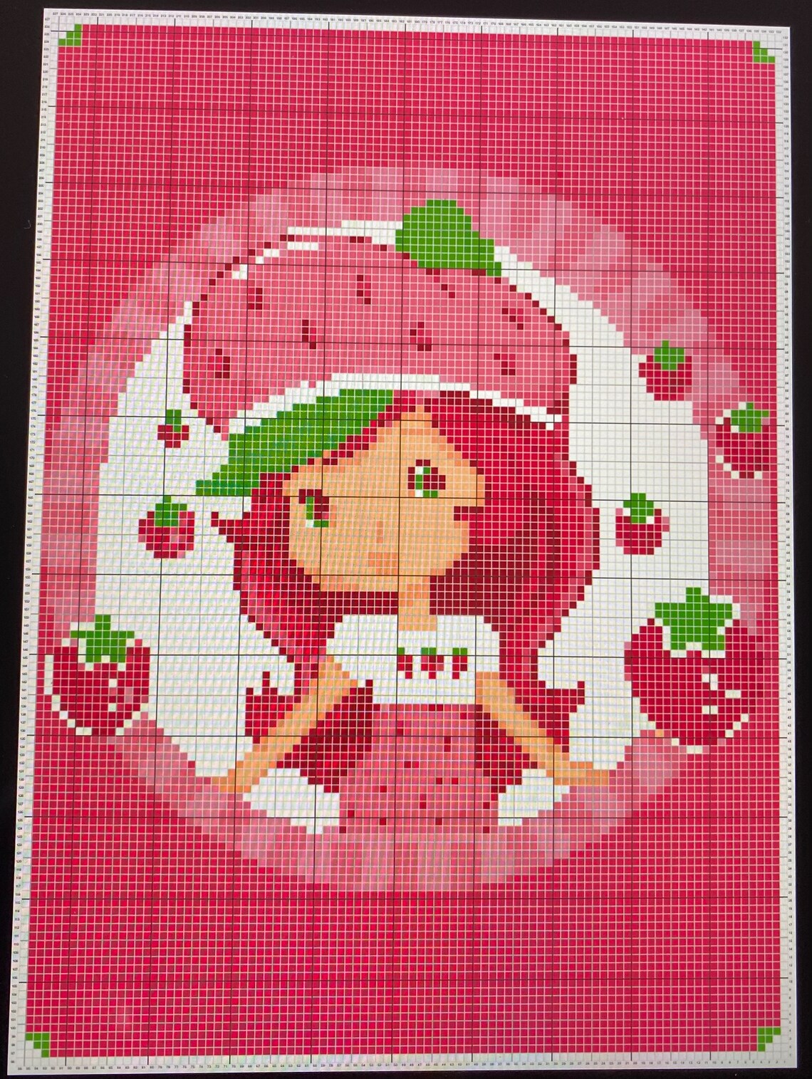 Strawberry Shortcake, C2C, Written Pattern, XXL Blanket - Etsy