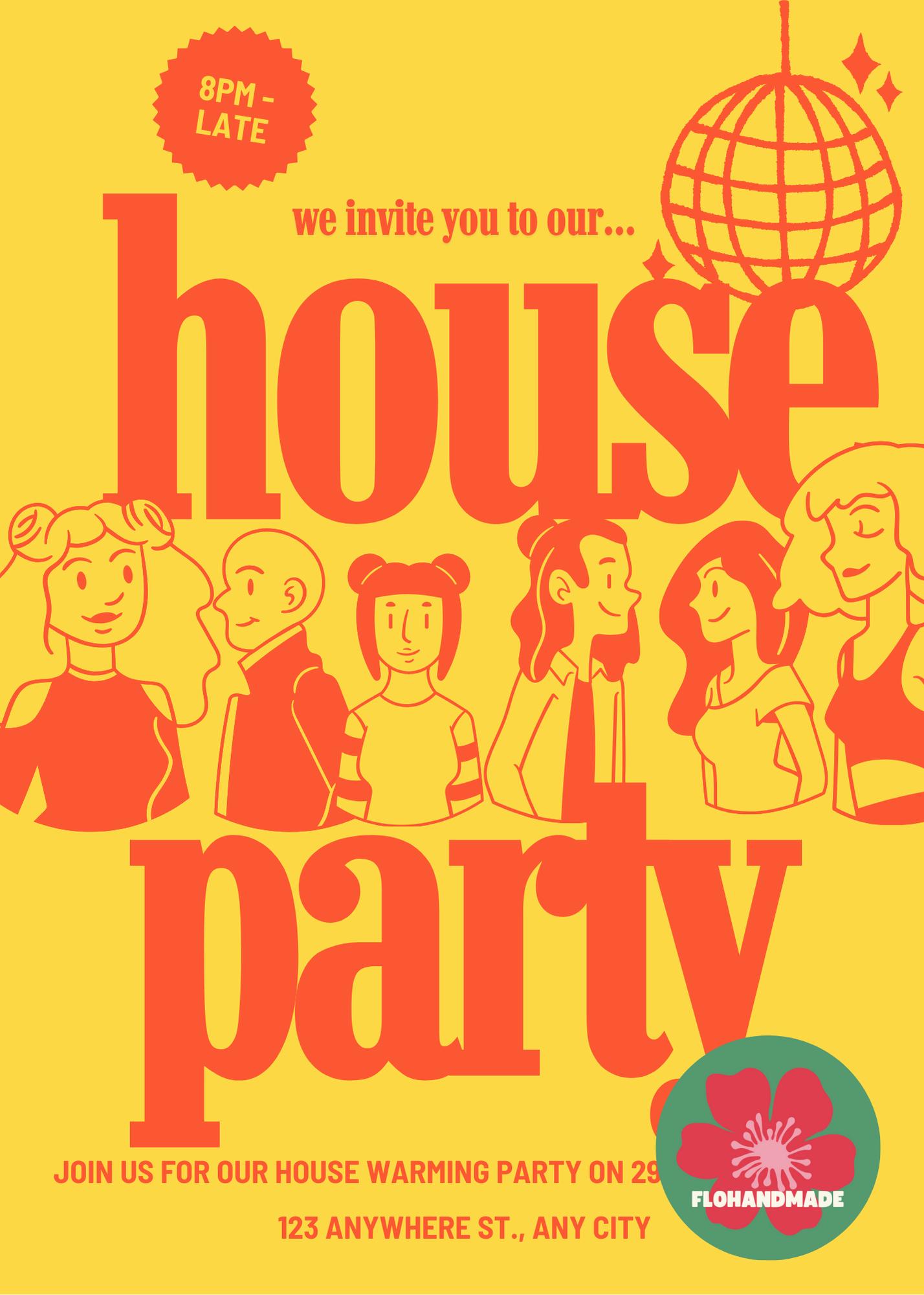 Editable House Warming Invitation Template, House Warming Party Poster ...