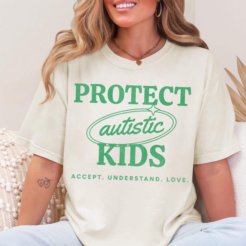 Retro Protect Autistic Kids Shirt Autism Awareness Tee Neurodiversity ...