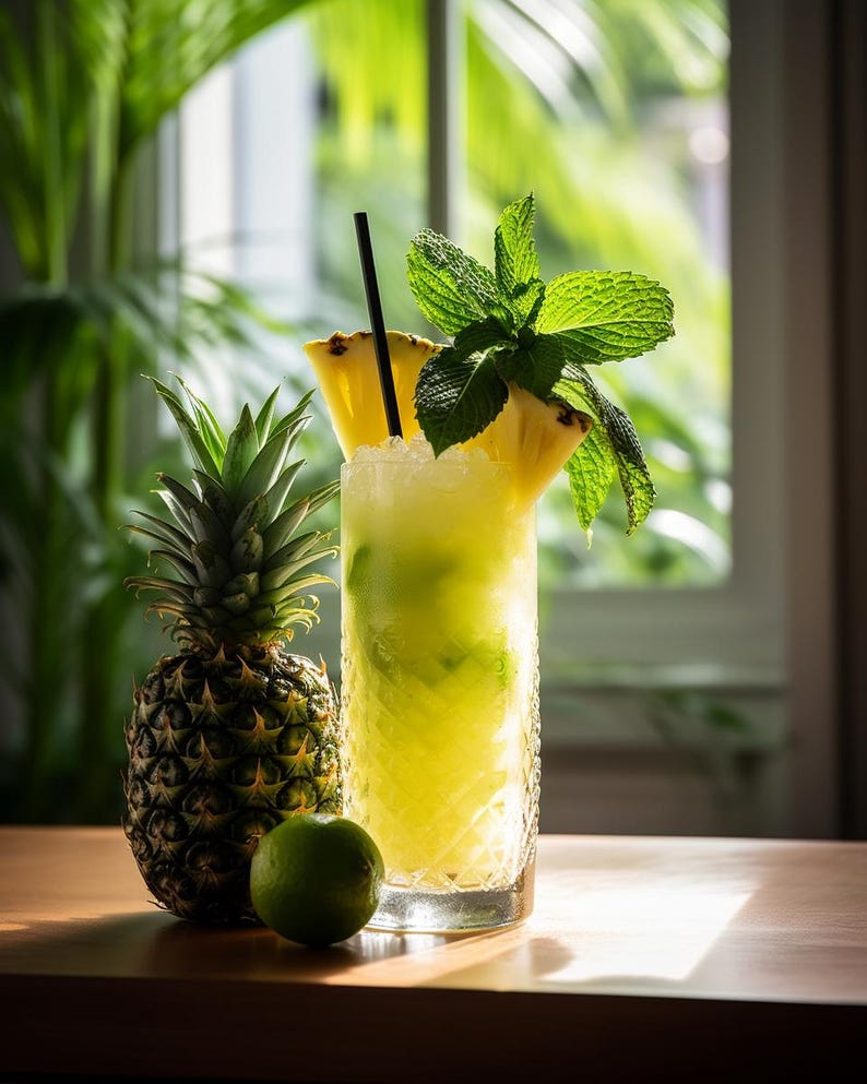 Pineapple Coconut Mojito Mocktail Recipe: Refreshing Summer Drink (PDF ...