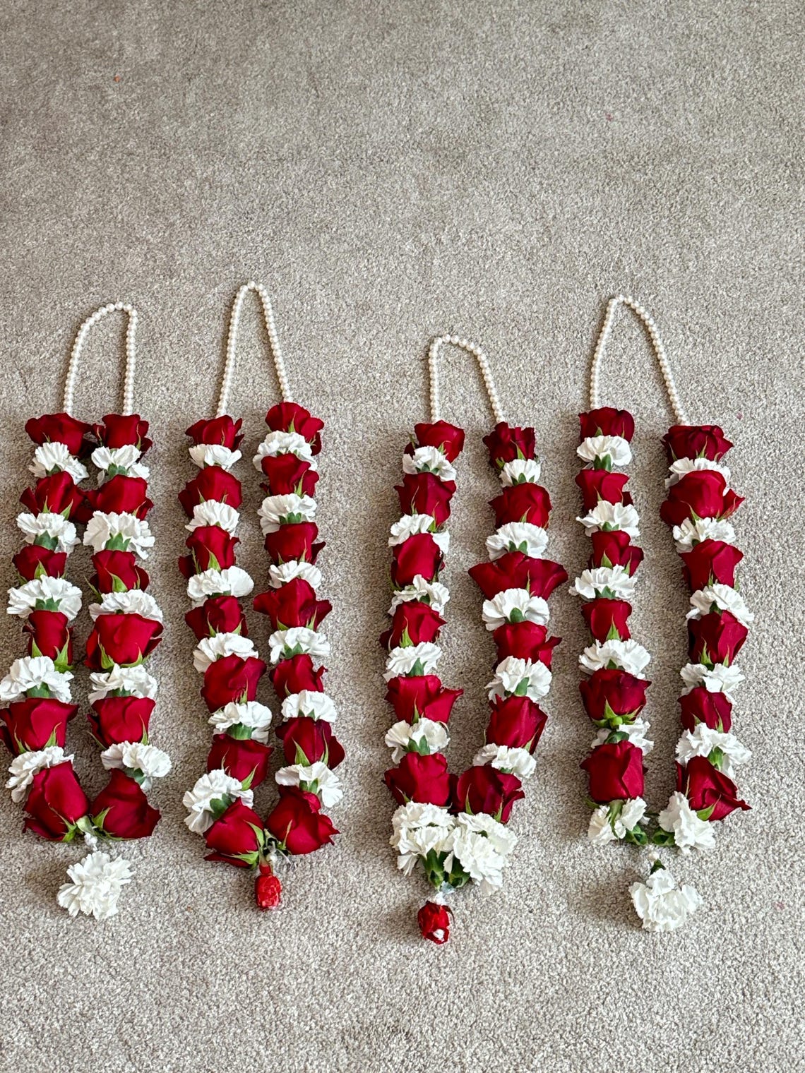 Fresh Flowers Wedding Varmala, Bride and Groom Mala, Wedding Ceremony ...