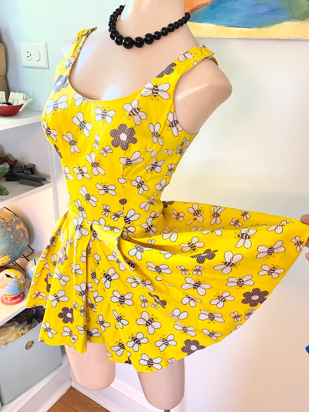 Vintage 1950s Tom Brigance Bumble Bee Novelty Print Bathing - Etsy