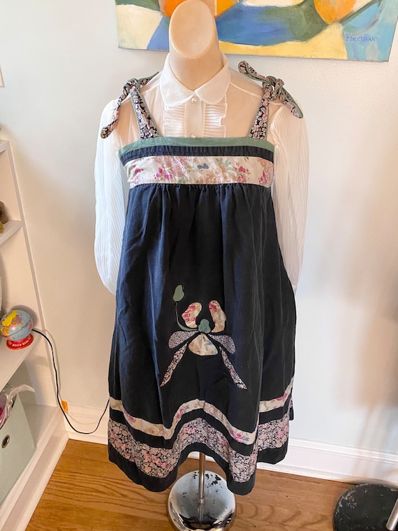 Vintage 1970s Young Edwardian Cottage Core Peasant Dr… - Gem