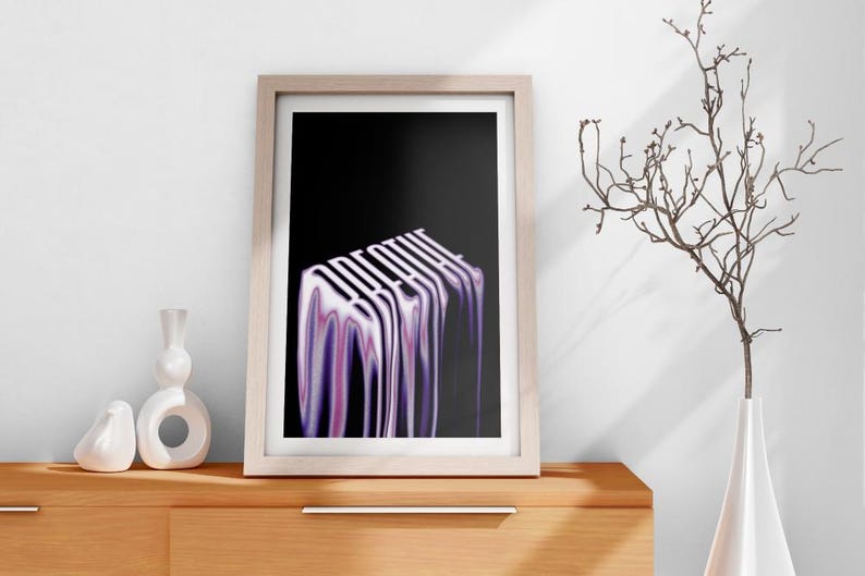 Melted Acid Grunge Poster | Aesthetic Room Decor | Tumblr Aesthetic ...