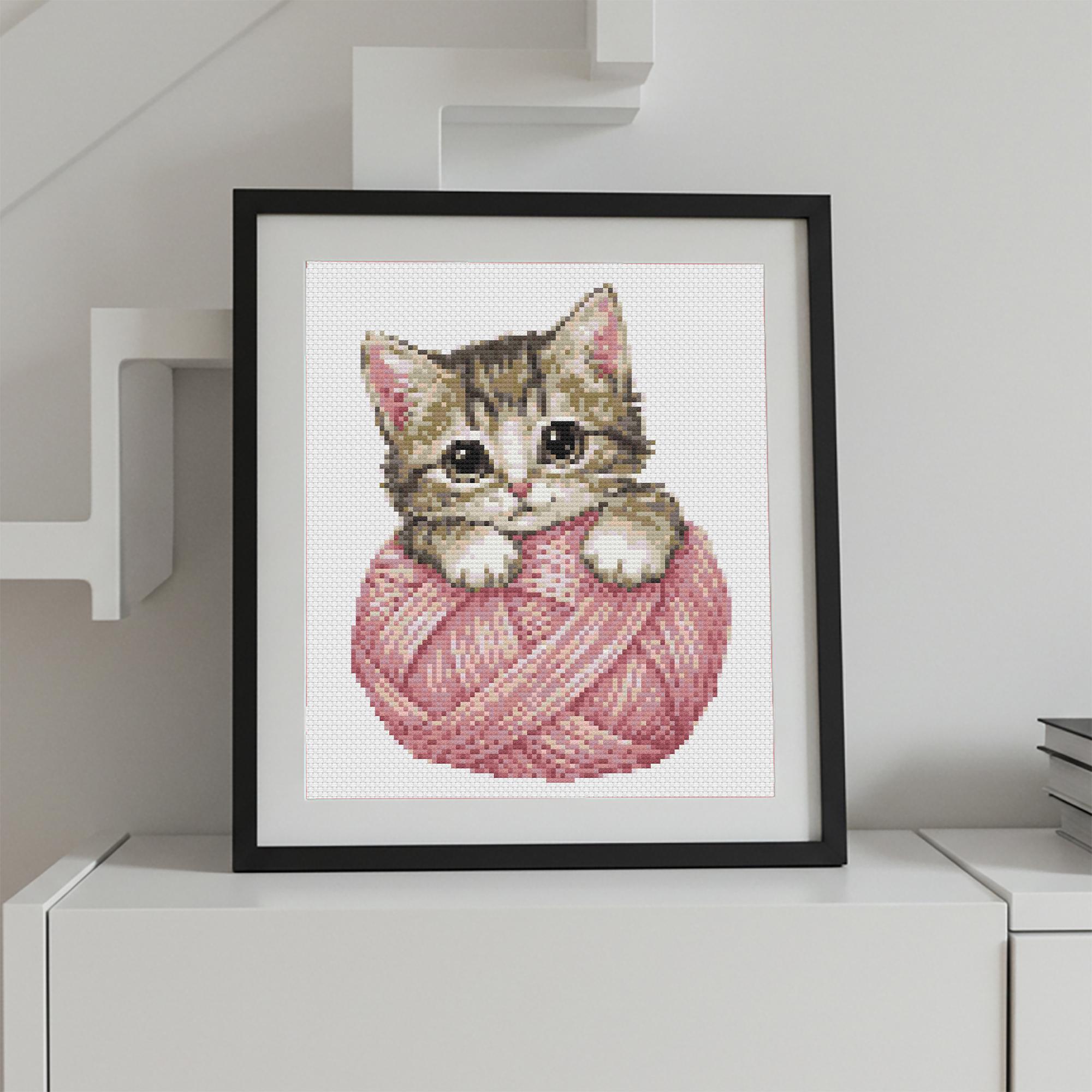 Kitten With Wool - Cross Stitch Pattern - Etsy