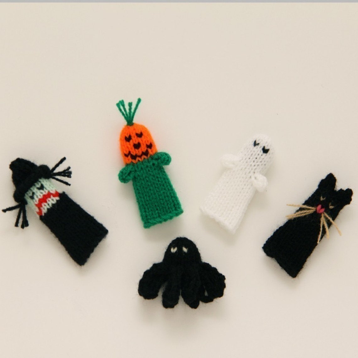 Halloween Finger Puppet Set includes Witch Pumpkin Spider - Etsy