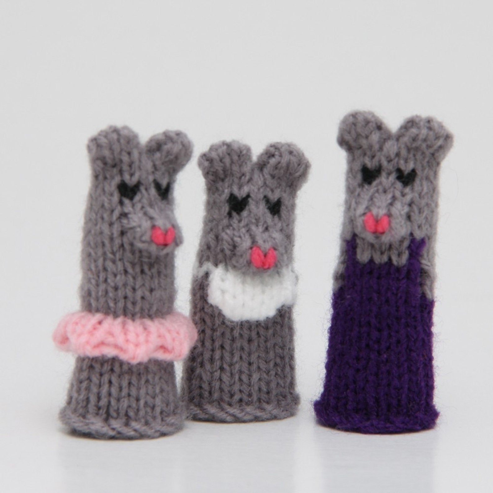 Mouse Family Finger Puppet Set includes Dad Mouse Mom Mouse | Etsy