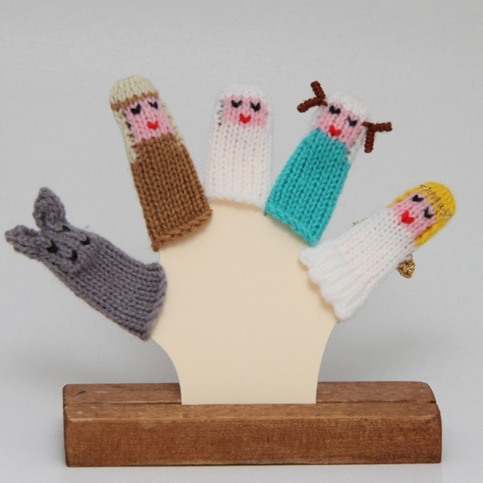 Nativity Finger Puppet Set (includes Baby Jesus, Mary, Jospeh, Donkey ...