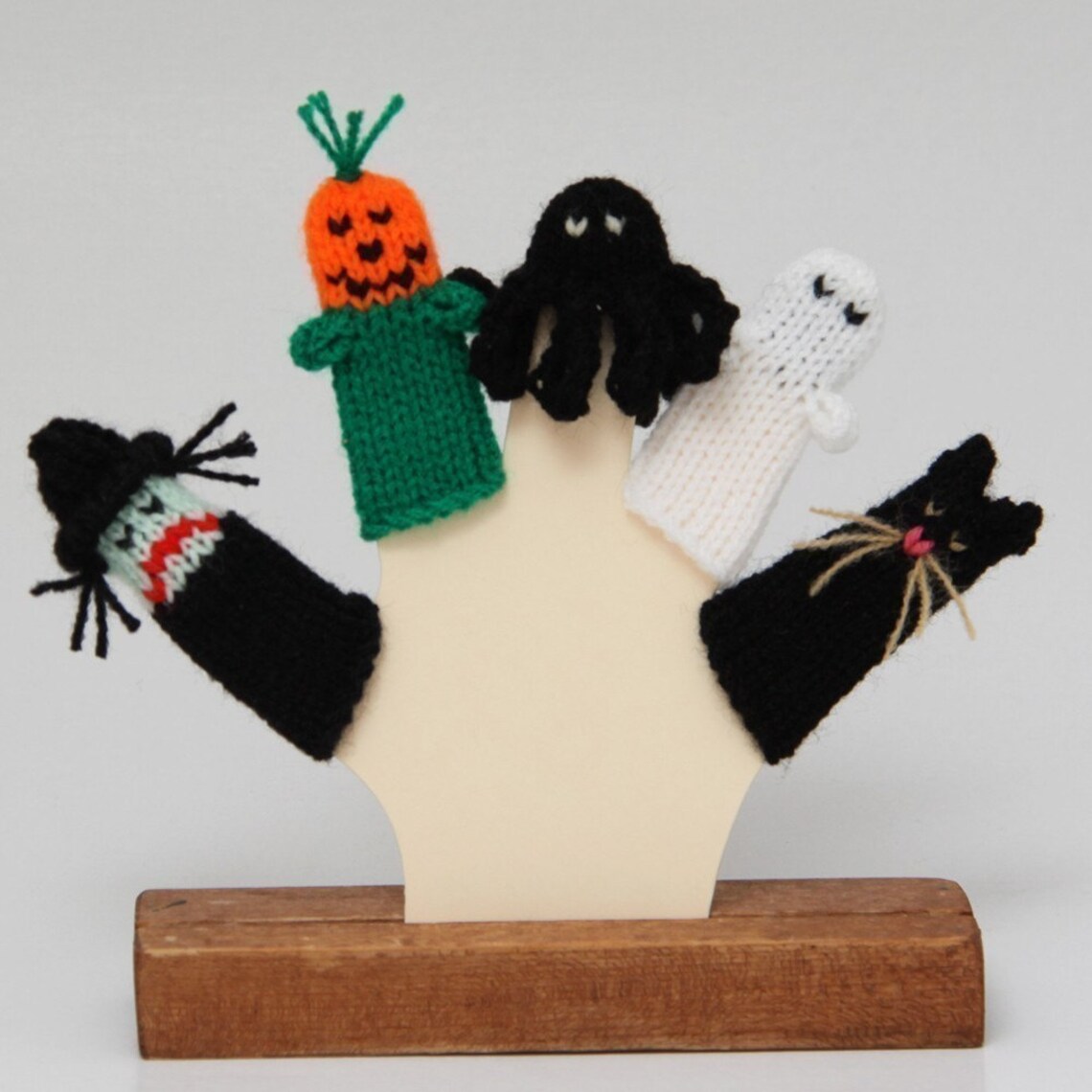 Halloween Finger Puppet Set includes Witch Pumpkin Spider - Etsy