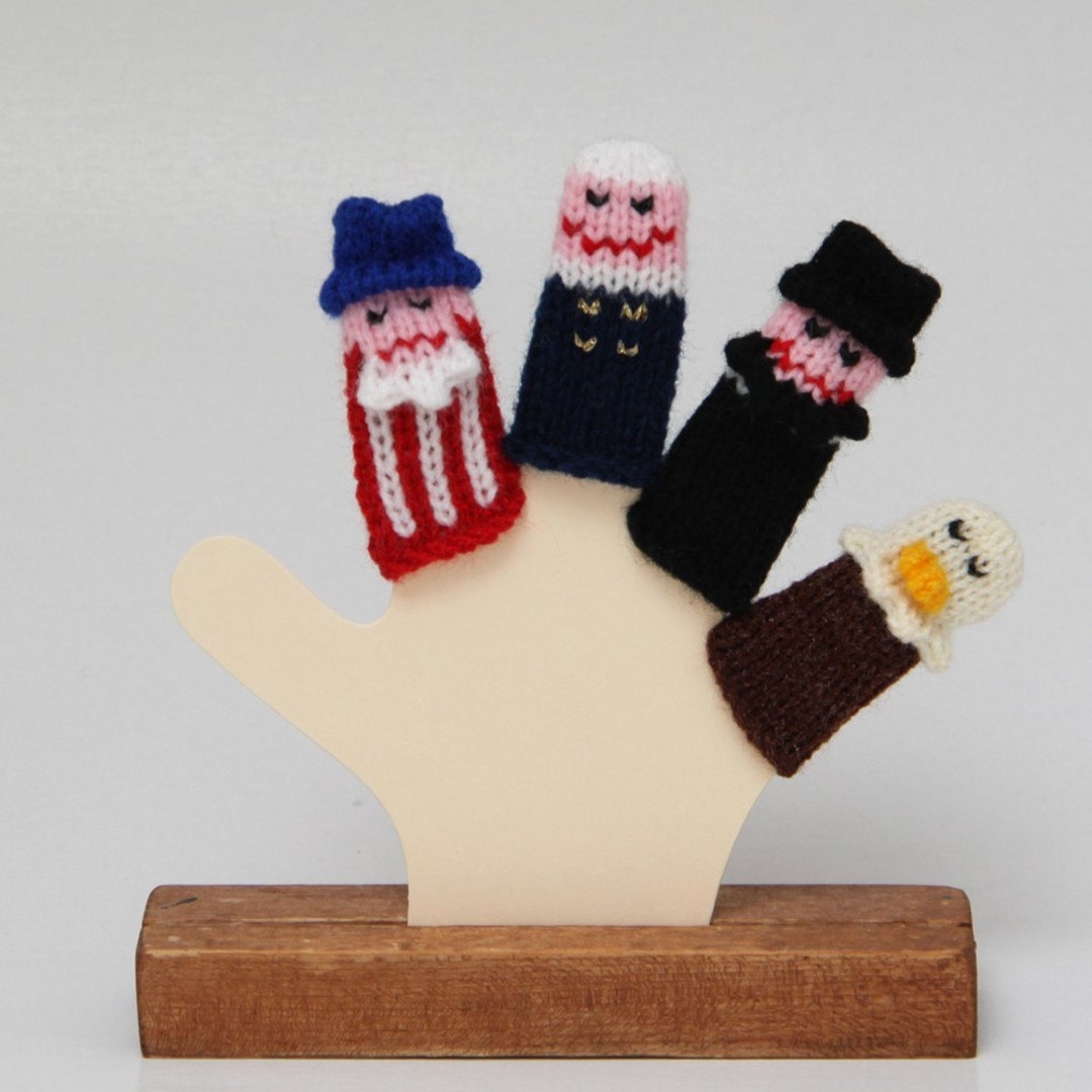 Patriotic Finger Puppets (includes Uncle Sam, George Washington ...