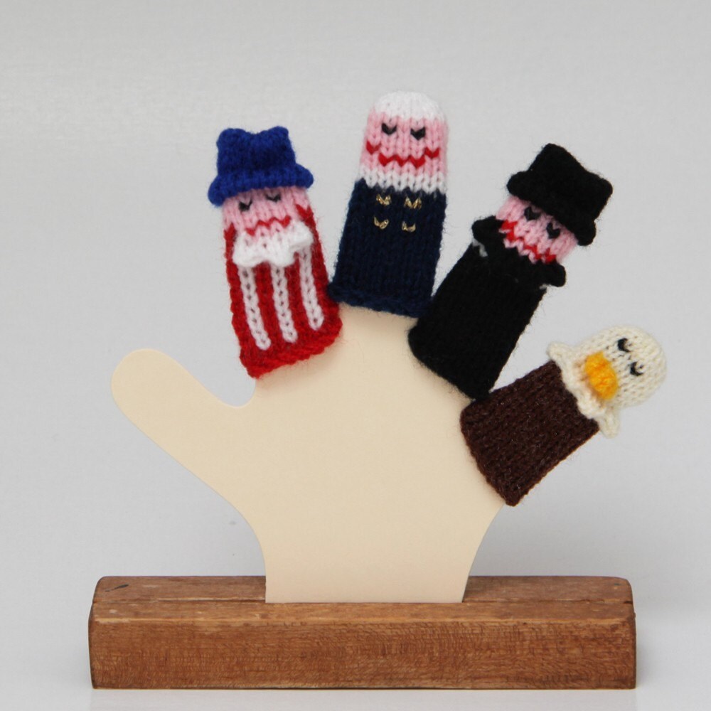 Patriotic Finger Puppets includes Uncle Sam, George Washington, Abraham ...