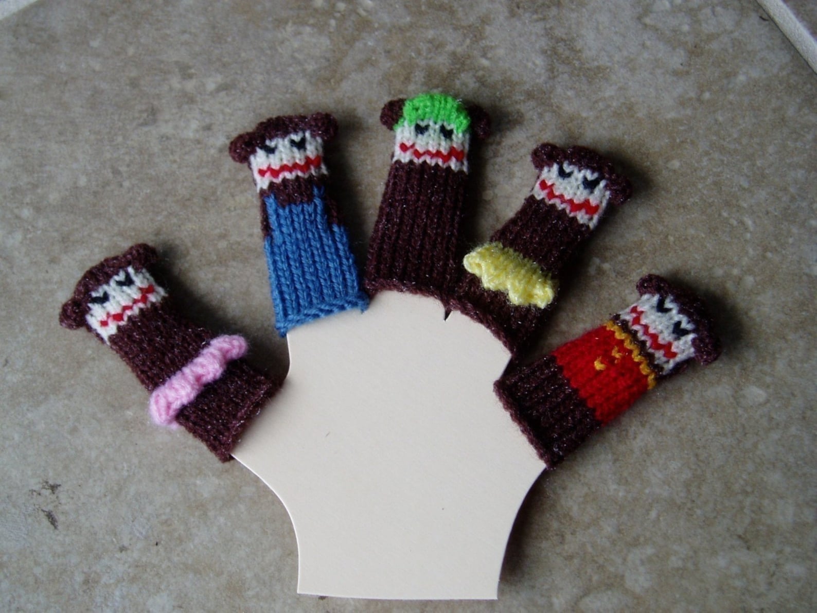 Five Little Monkeys Finger Puppet Set includes Five - Etsy