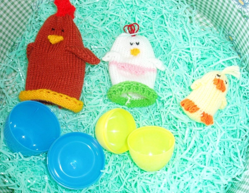 Nesting Chicken Egglet Family includes Papa Rooster Mother - Etsy