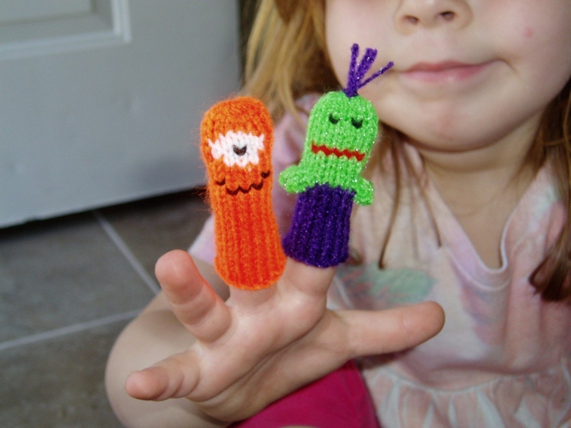Monster Mania Finger Puppet Set includes 5 Different Creepy - Etsy