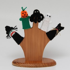 Halloween Finger Puppet Set (includes Witch, Pumpkin, Spider, Ghost ...