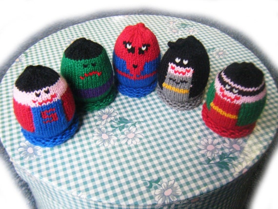 Super Heroes Egglet Set includes 5 Different Egglets - Etsy