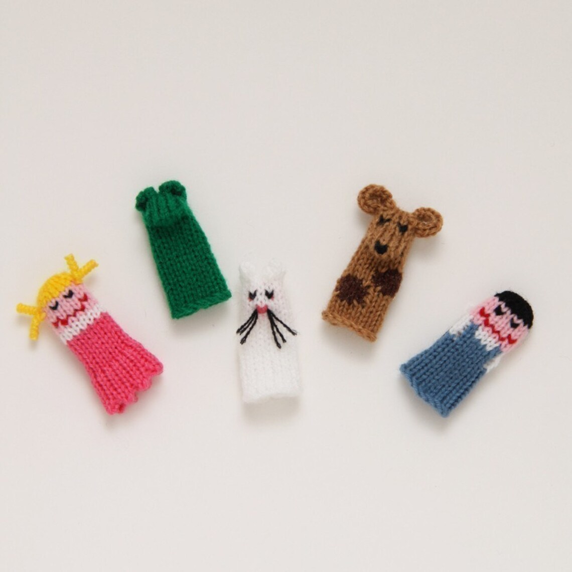 Friends and Pets Finger Puppets includes Girl Boy Cat Dog - Etsy