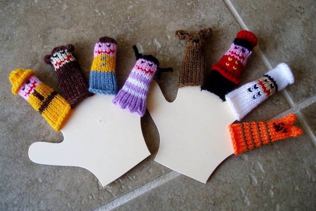 Curious Monkey and Friends Finger Puppet Set (includes Monkey, Man in ...