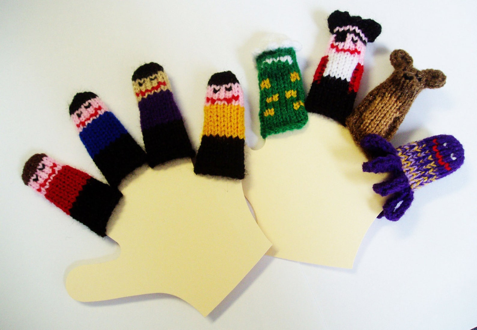 Wiggly Friends Finger Puppet Set includes 4 Friends - Etsy