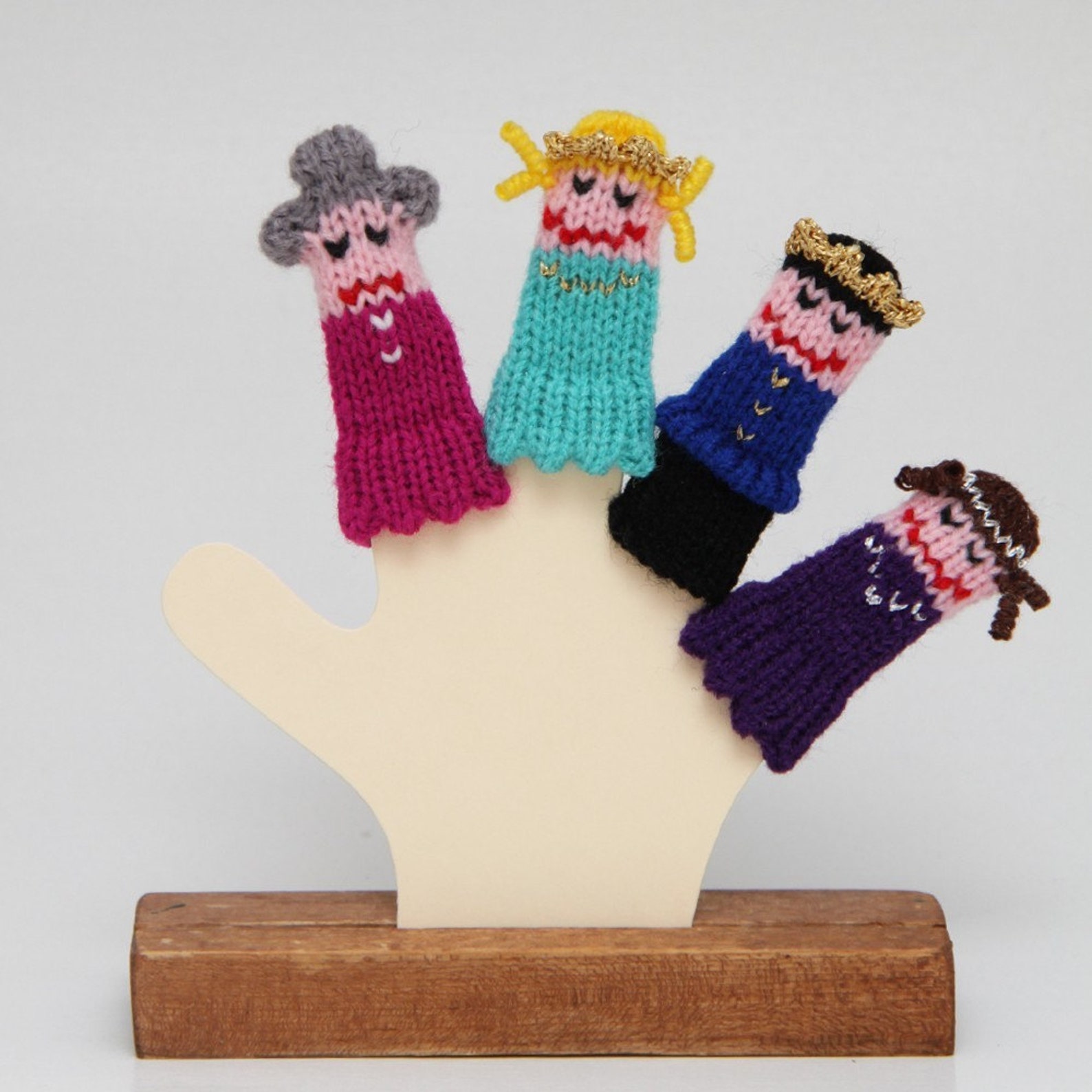 Cinderella Finger Puppet Set. includes Cinderella Prince - Etsy
