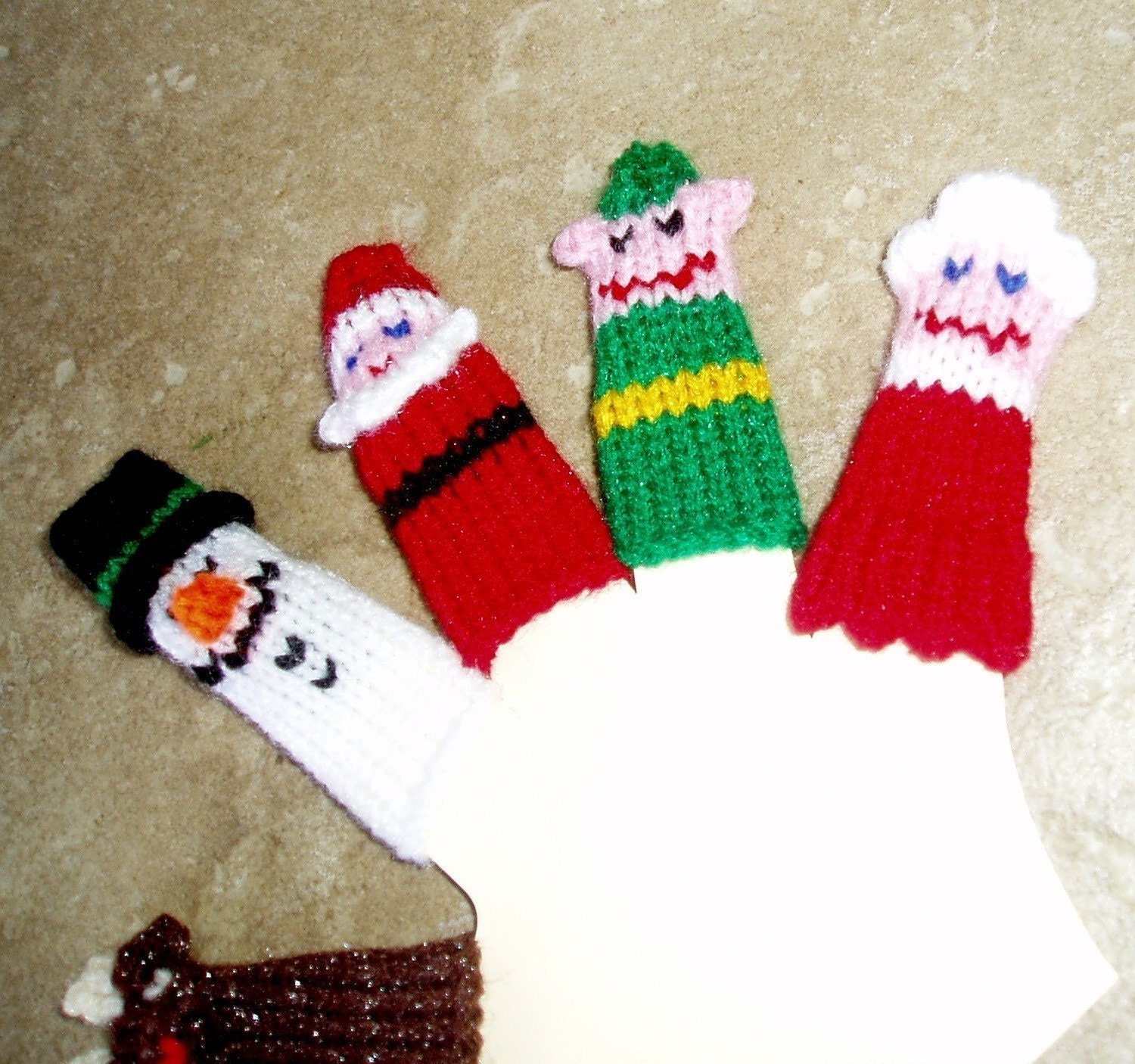 Christmas Finger Puppet Set santa Mrs. Santa Rudloph - Etsy