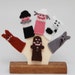 Gingerbread Man Finger Puppet Set (includes Gingerbread Man, Fox, Old ...