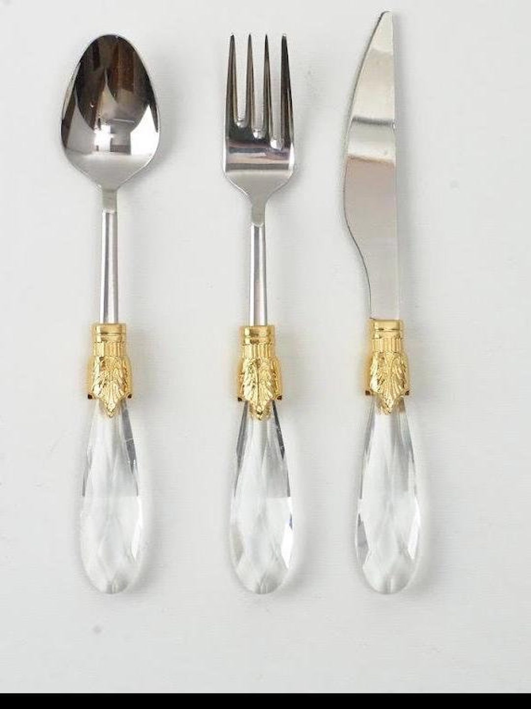 18 Pcs Spoon Set for 6 People Diamond Silver - Etsy
