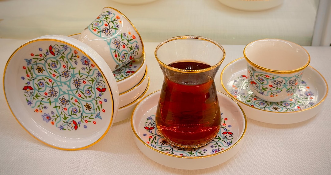 Turkish Tea & Coffee Set Spring - Etsy