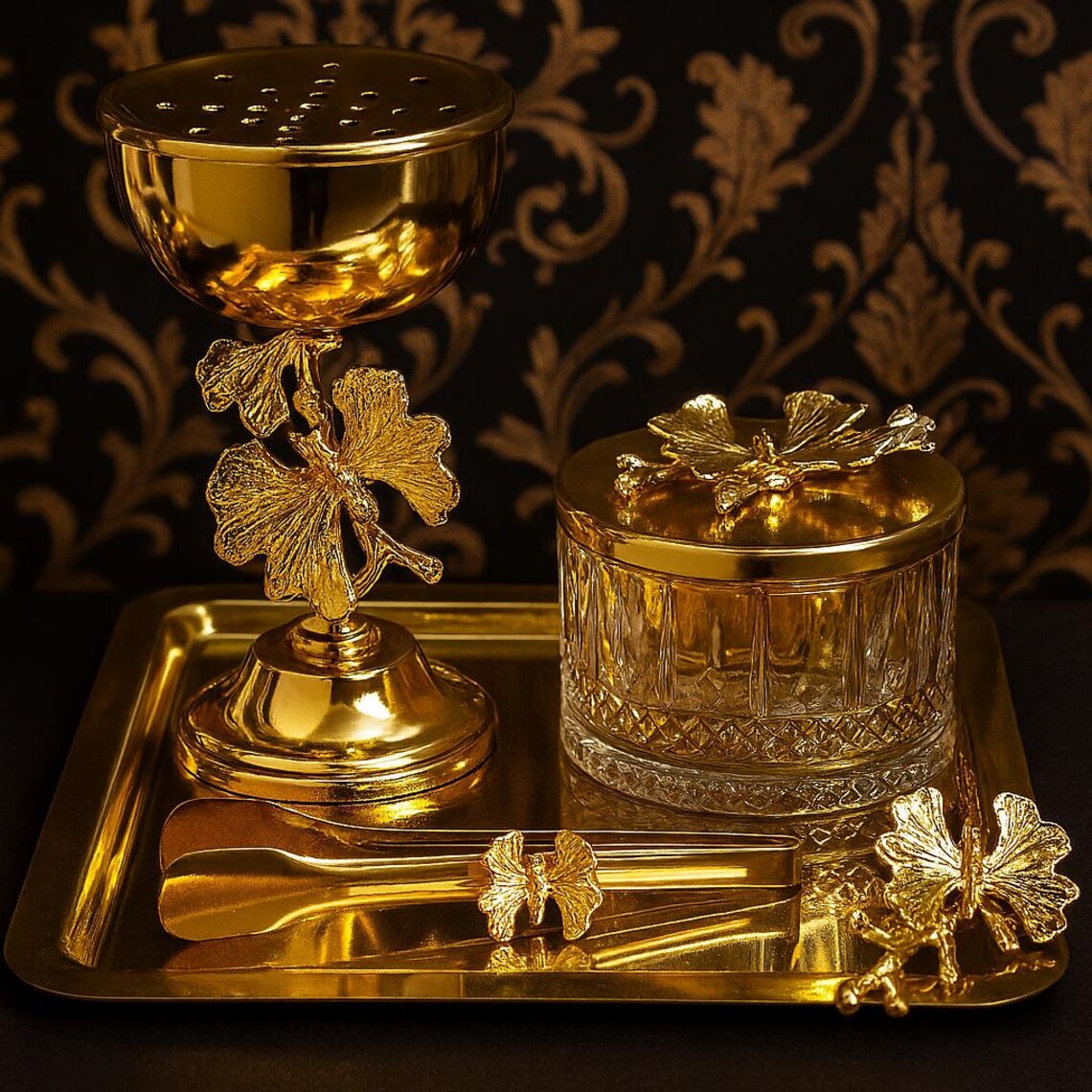 Incense Burner Bakhoor Set Luxury Butterfly - Etsy