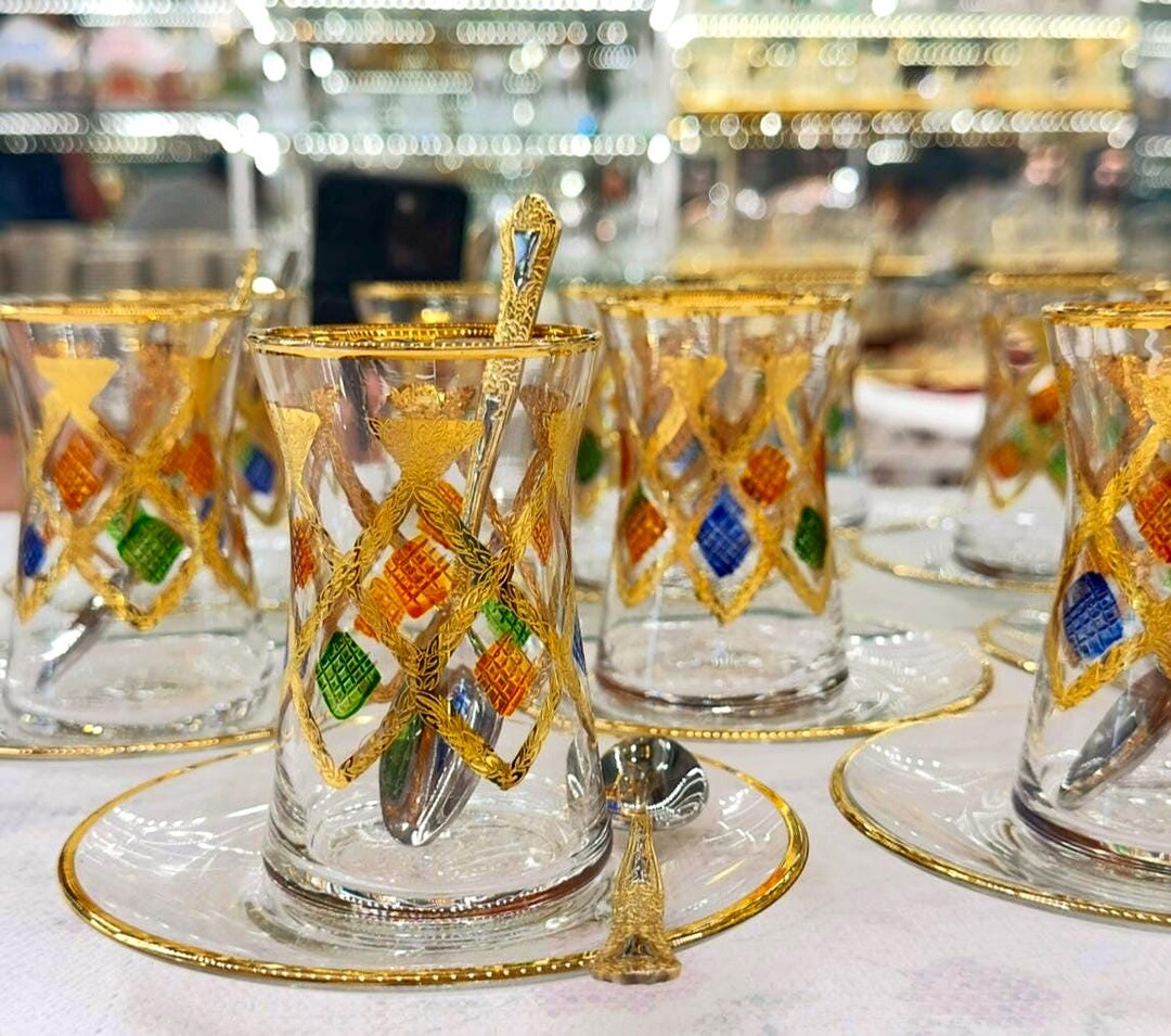 Turkish Tea Set Handmade Pantograph New Spring - Etsy