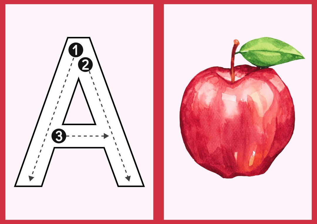 Beginning Sounds Printable Flash Card Game, Traceable Activity, Phonics ...