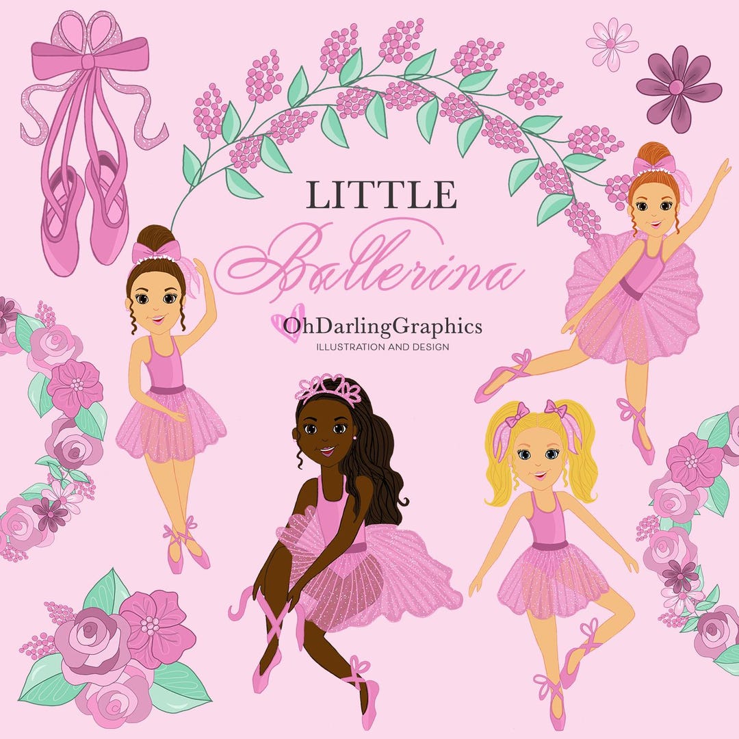 Pink Ballerina Clipart, Girl, Ballet, Dancing, Ballet Dancer, DIY, PNG ...