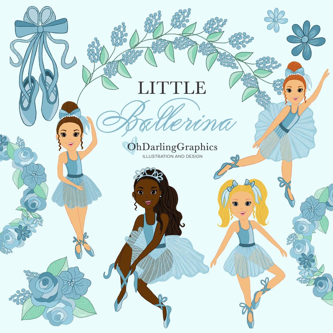 Blue Ballerina Clipart, Girl, Ballet, Dancing, Ballet Dancer, DIY, PNG ...