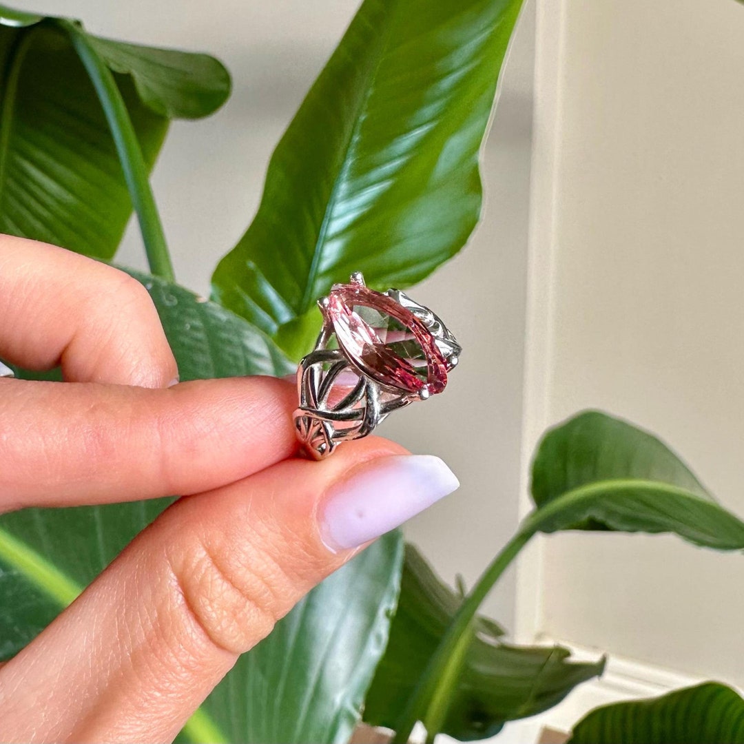 925silver Sultanite Color Change Shuttle Ring Natural Diaspor Turkish ...