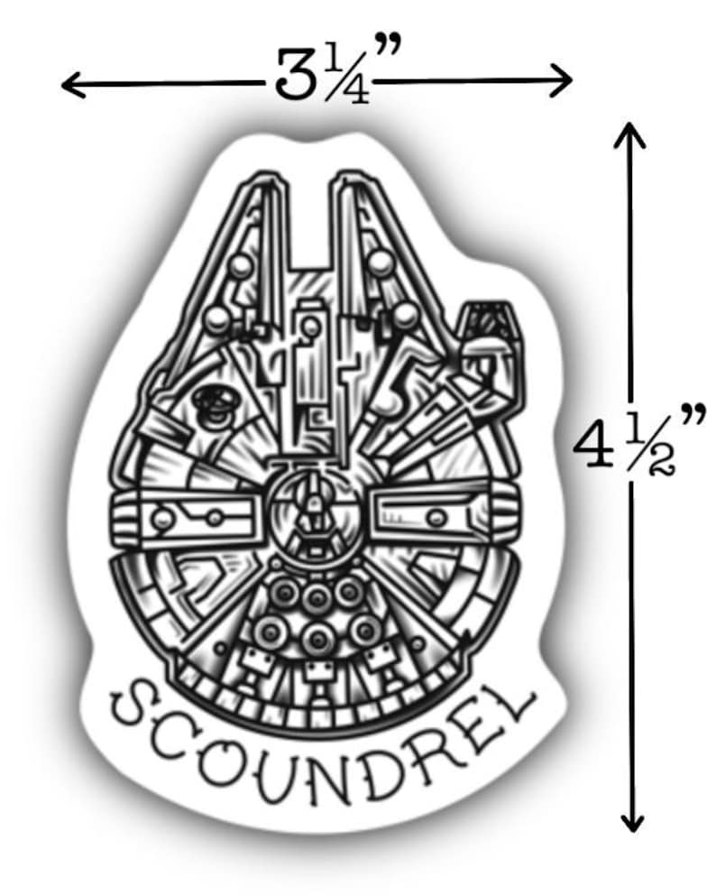Scoundrel Starship Sticker - Etsy