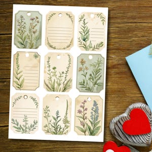 Printable Botanical Labels & Tags: Vintage Style Scrapbooking (A4 PDF ...