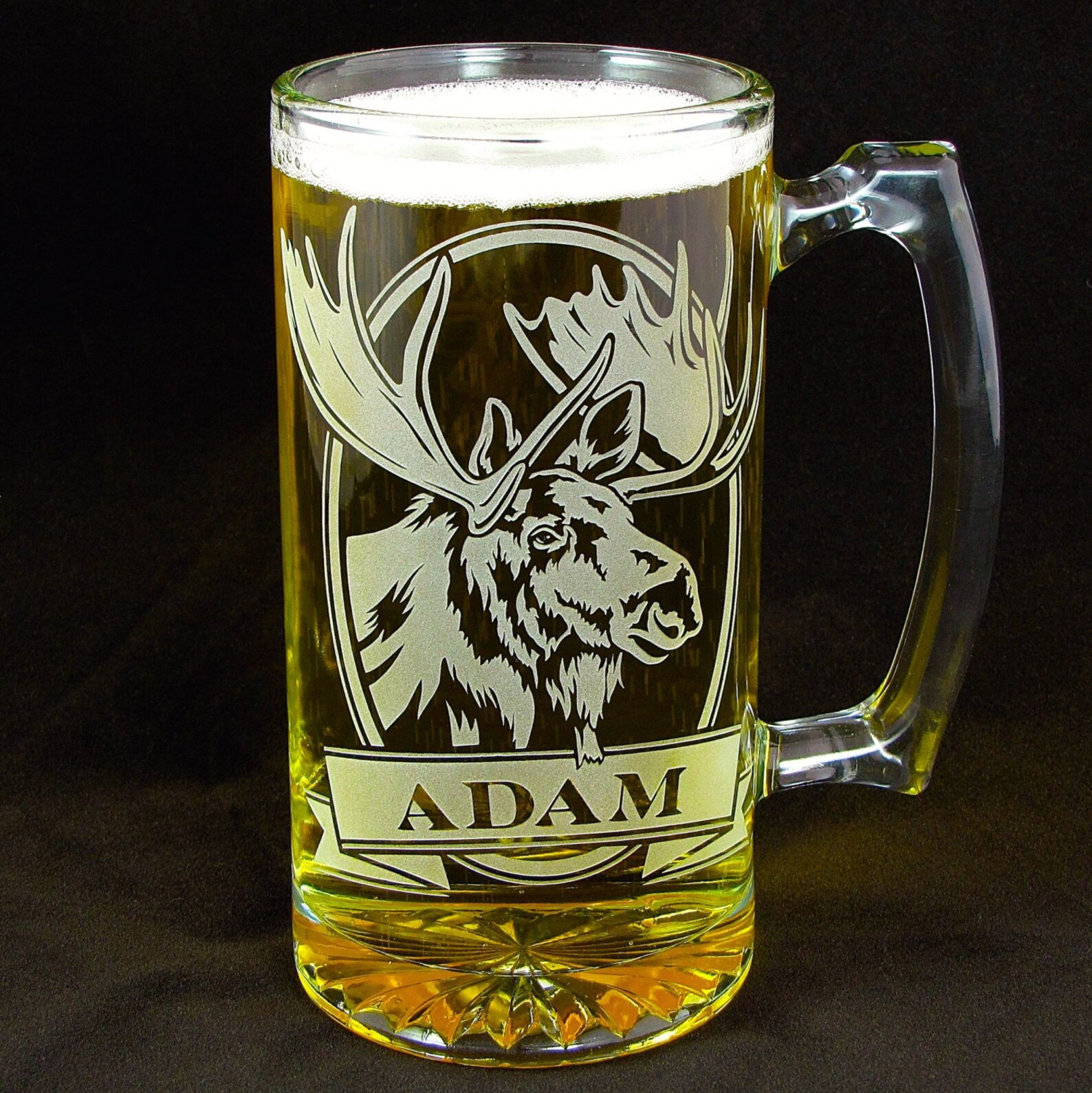 1 Personalized Moose Beer Mug Gift for Him - Etsy