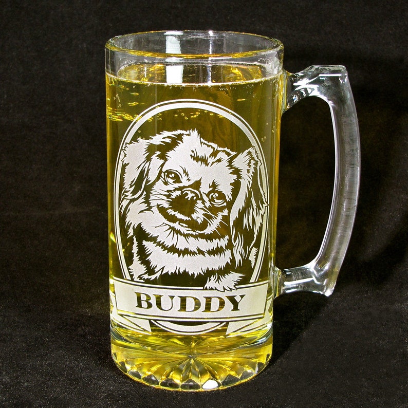 Personalized Labrador Retriever Beer Stein Etched Glass Mug for Dog ...