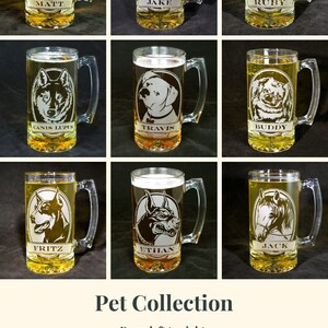 Personalized Boxer Dog Beer Mug Engraved Gift for Dog Lover, Etched ...