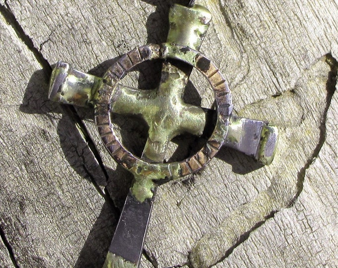 Rustic Celtic Cross Pendant - Etsy