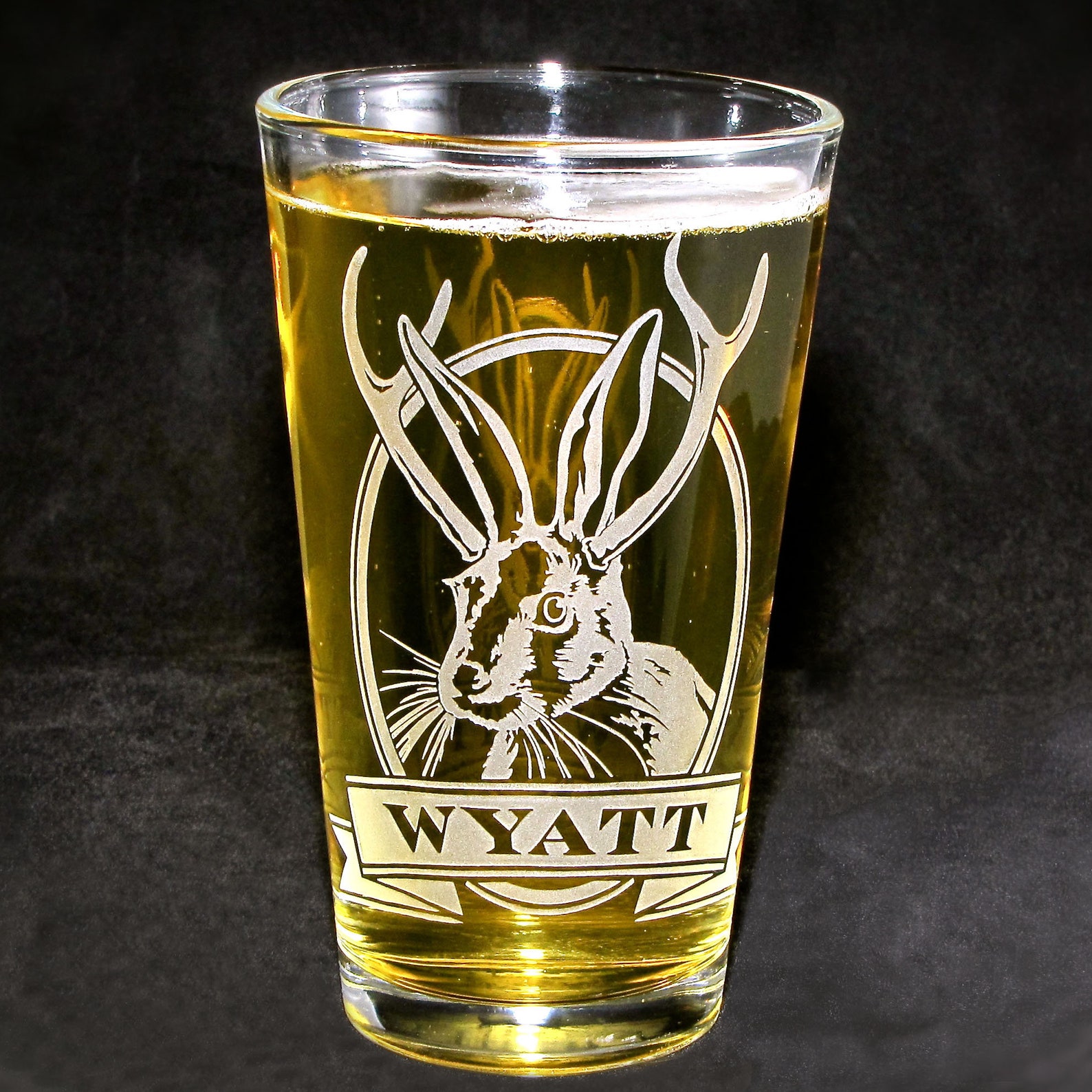 1 Personalized Wolf Beer Glass Birthday Present for Wolf - Etsy